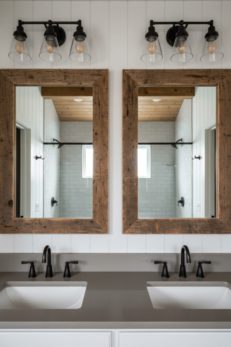 How to Choose a Double Bathroom Vanity Mirror - Tale of Home