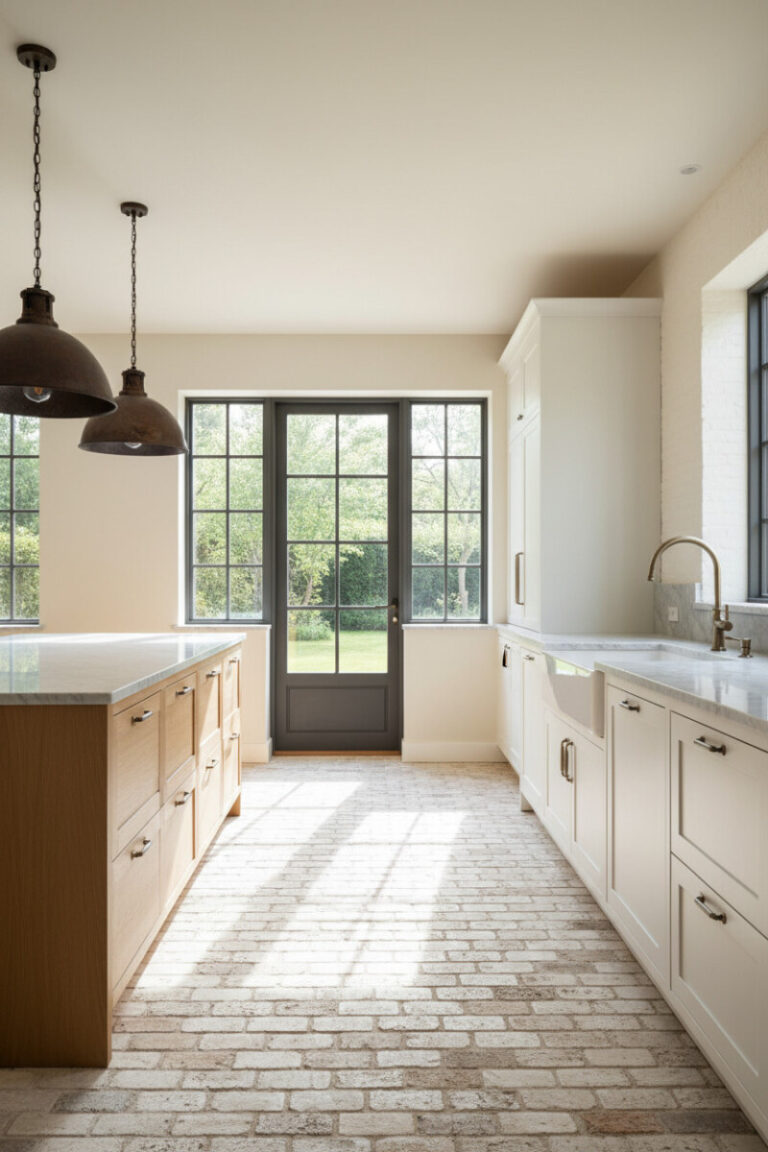 24 Inspiring Brick Floor Kitchen Ideas for a Timeless Look - Tale of Home