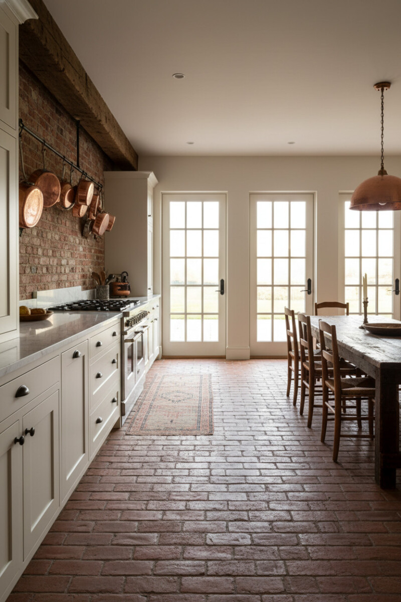Inspiring Brick Floor Kitchen Ideas for a Timeless Look - Tale of Home