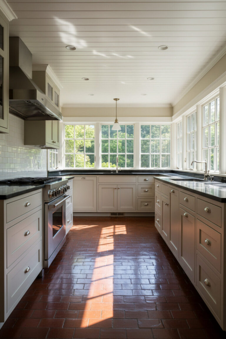 Inspiring Brick Floor Kitchen Ideas for a Timeless Look - Tale of Home