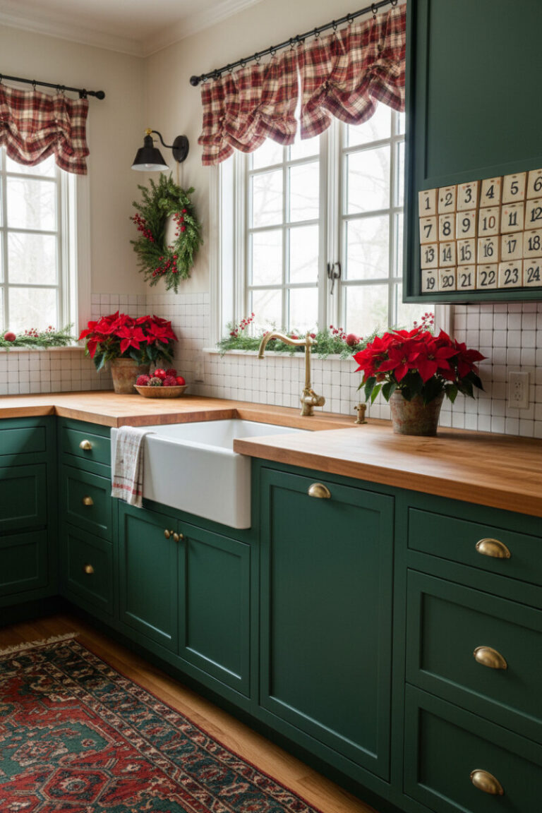 Christmas Kitchen Cabinet Decor Ideas for a Festive Holiday - Tale of Home