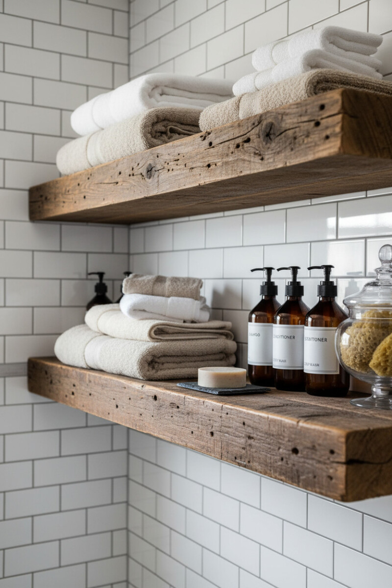 28 Stylish Shower Shelf Ideas for Better Organization - Tale of Home